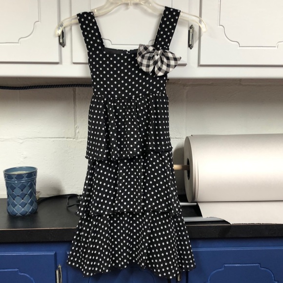 Cherokee | Dresses | Cherokee Black White Poke A Dot Girls Dress | Poshmark